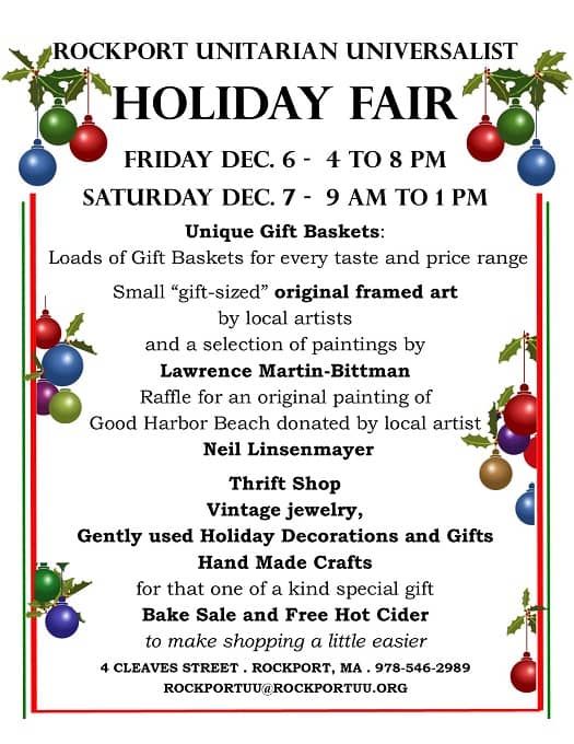 Holiday Fair - Unitarian Universalist Society